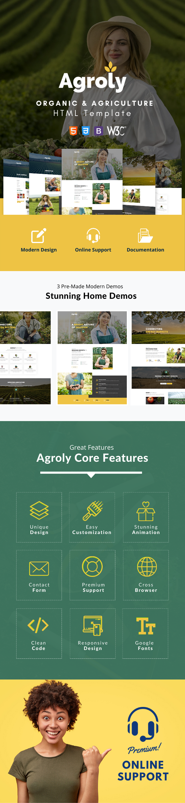 Agroly - Organic & Agriculture Food HTML Template